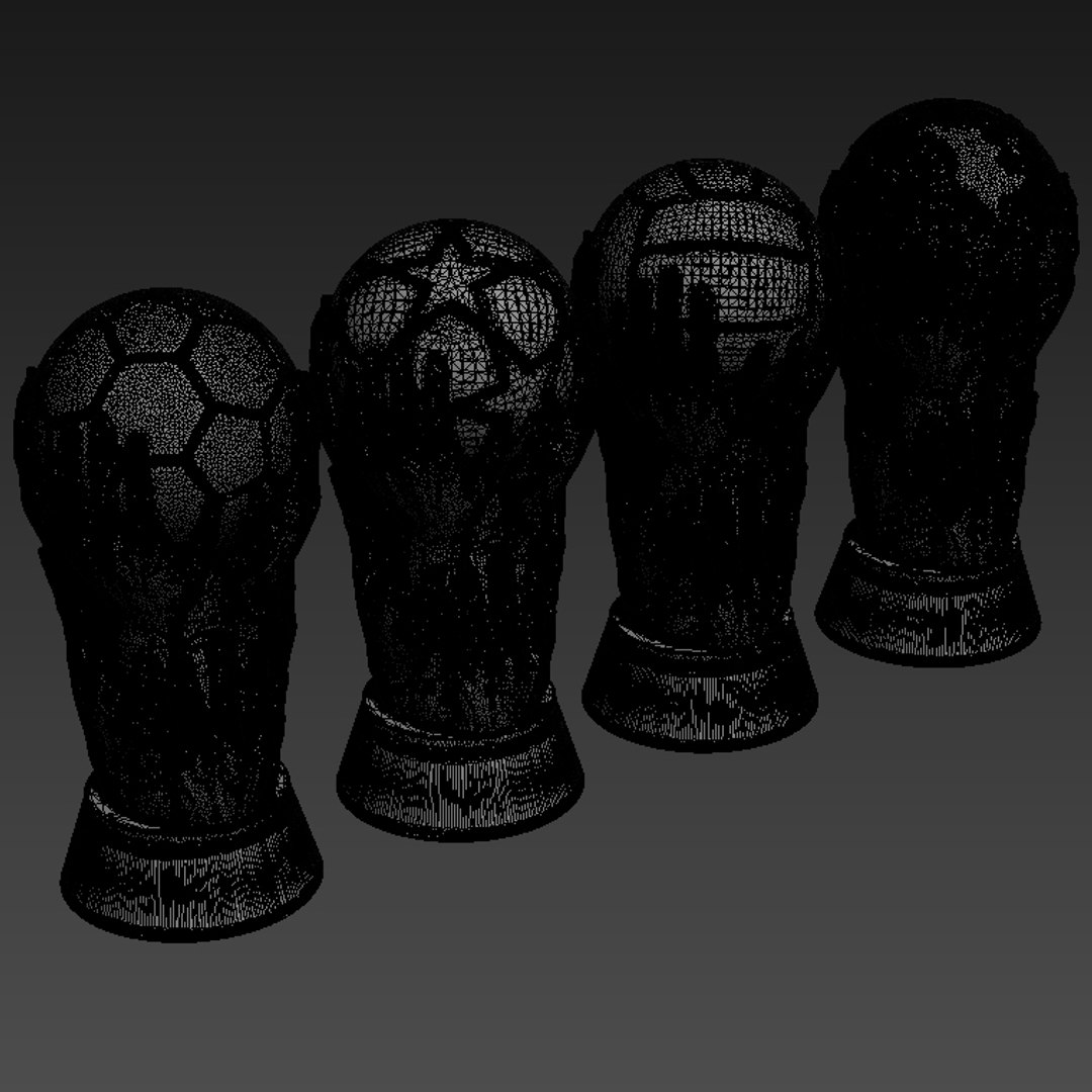 Sports trophies hands soccer ball 3D model - TurboSquid 1339007