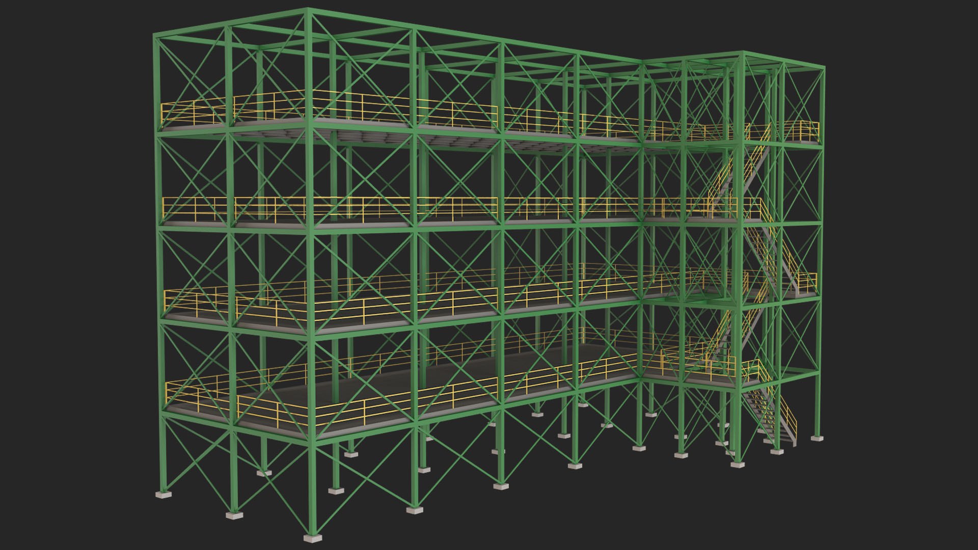3D industrial platform 4 model - TurboSquid 1534621