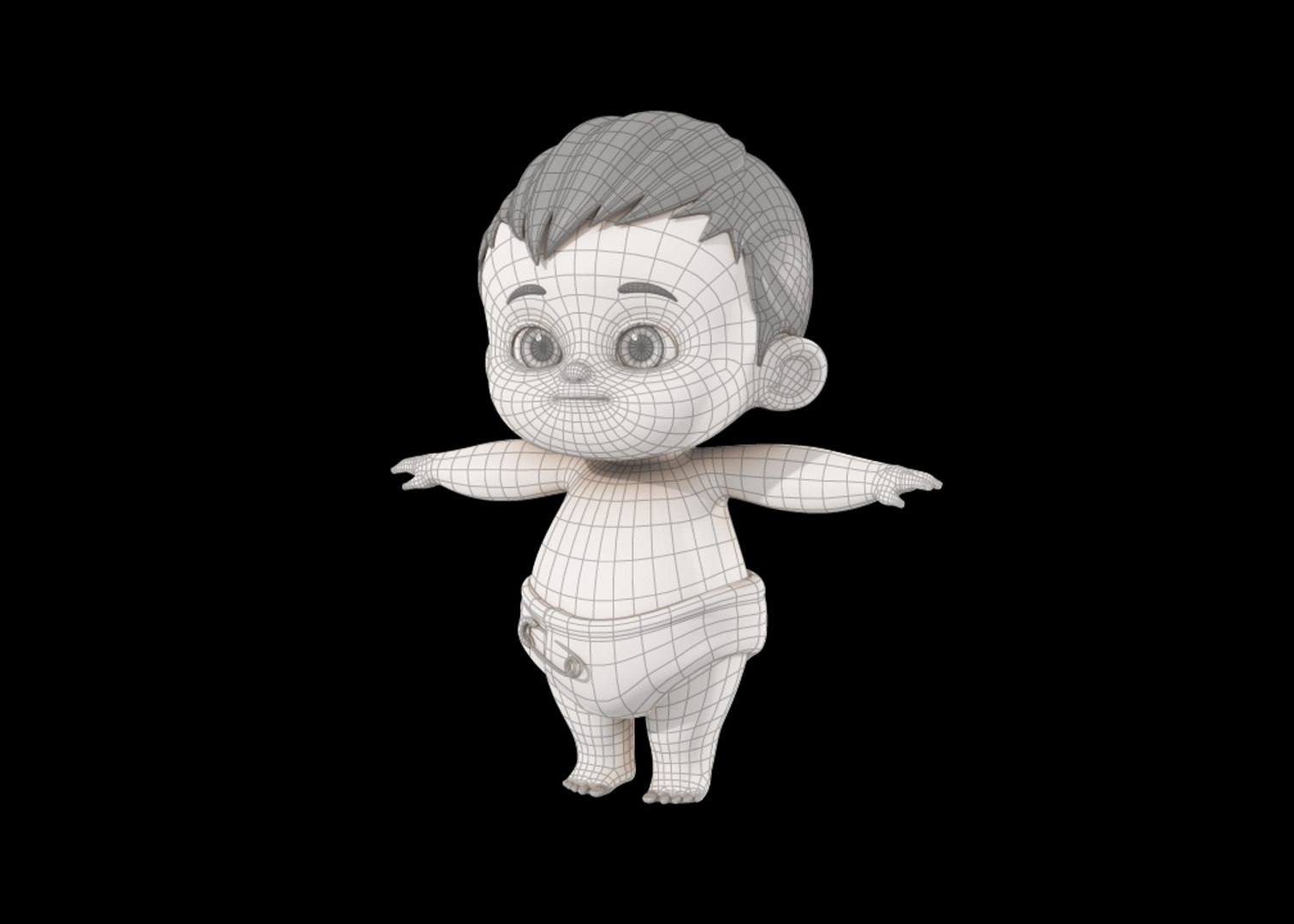 3D Cute Baby Boy Model - TurboSquid 1323360