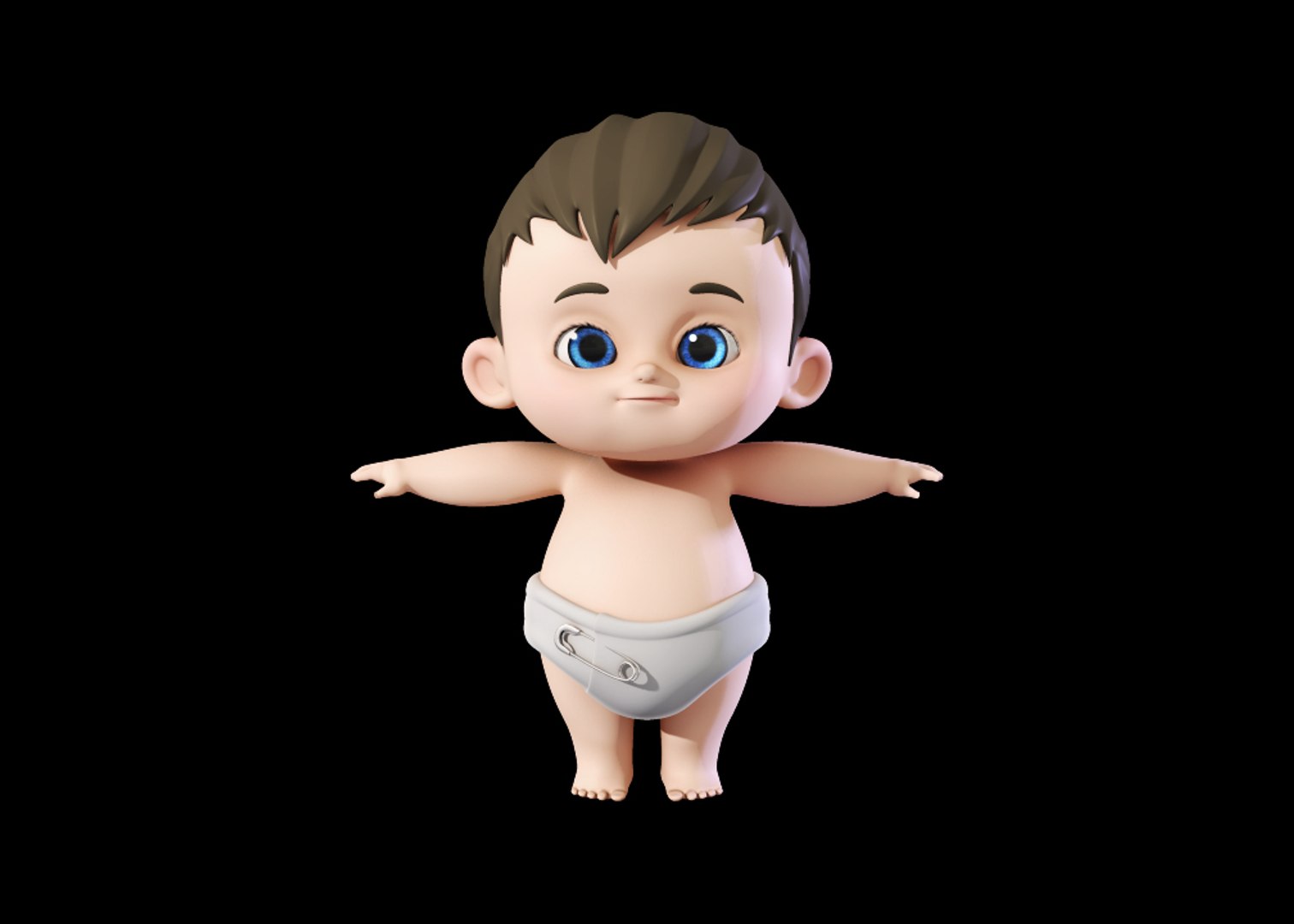 3D Cute Baby Boy Model - TurboSquid 1323360