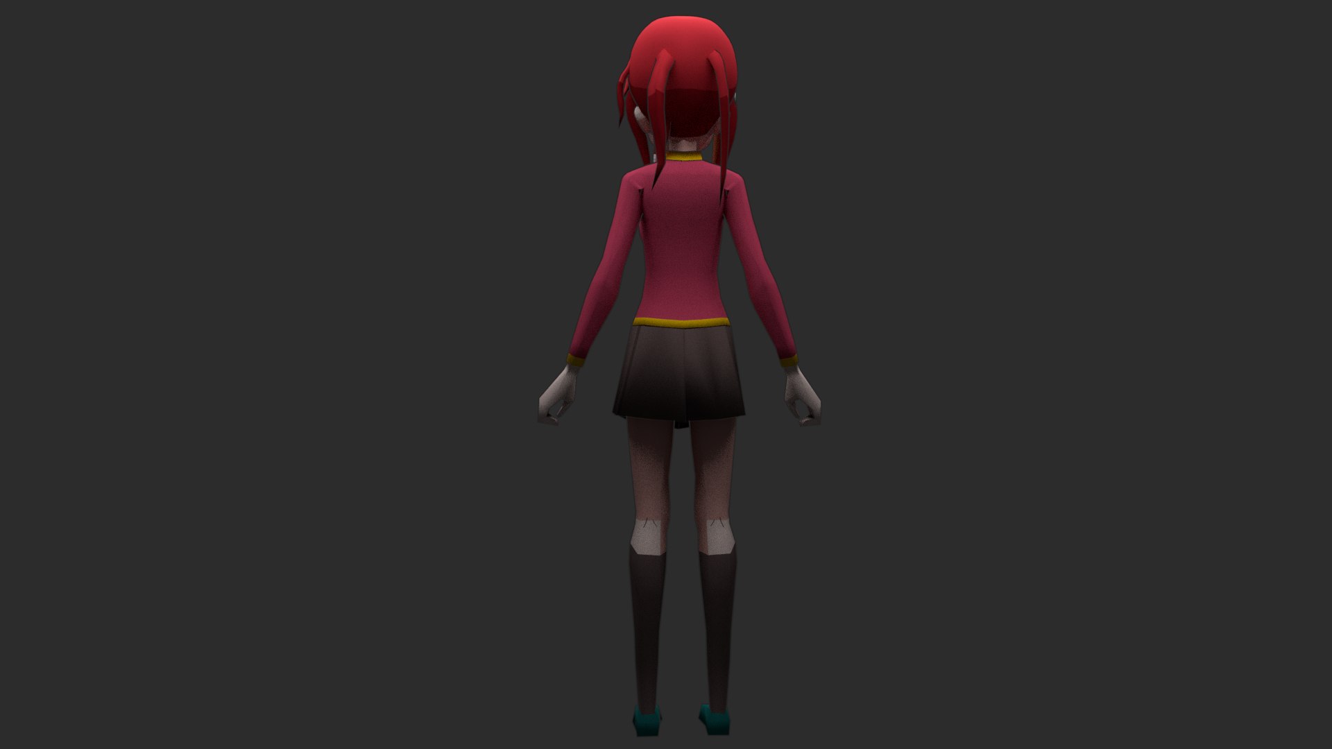 Rigged Anime Girl 3D Model - TurboSquid 1495852