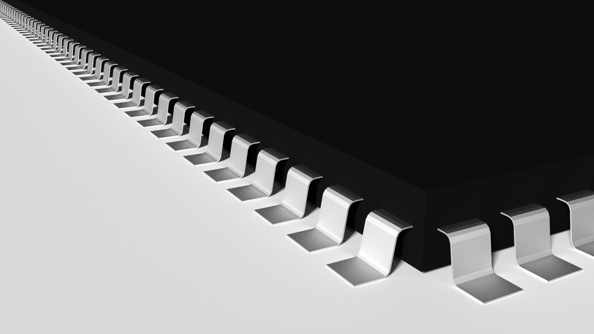 3d model microchip 204 pins