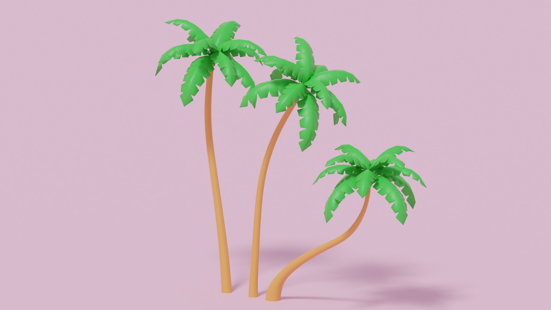 Cartoon Palm Tree 3D Model - TurboSquid 2325355