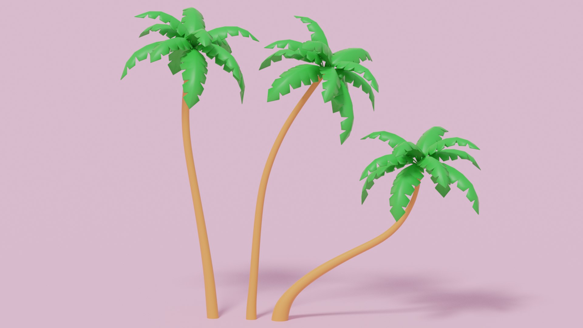Cartoon Palm Tree 3D Model - TurboSquid 2325355