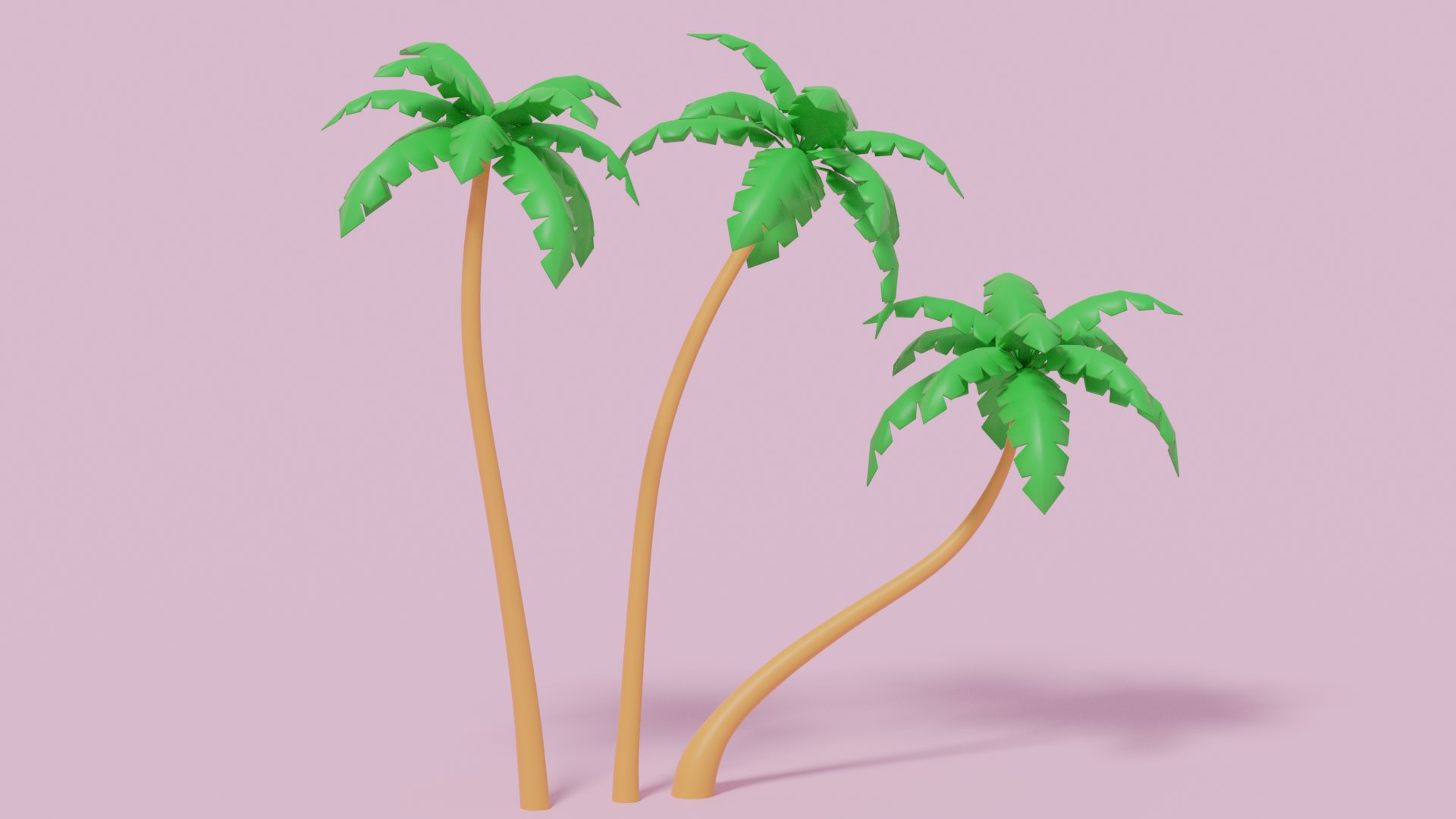 Cartoon Palm Tree 3D Model - TurboSquid 2325355