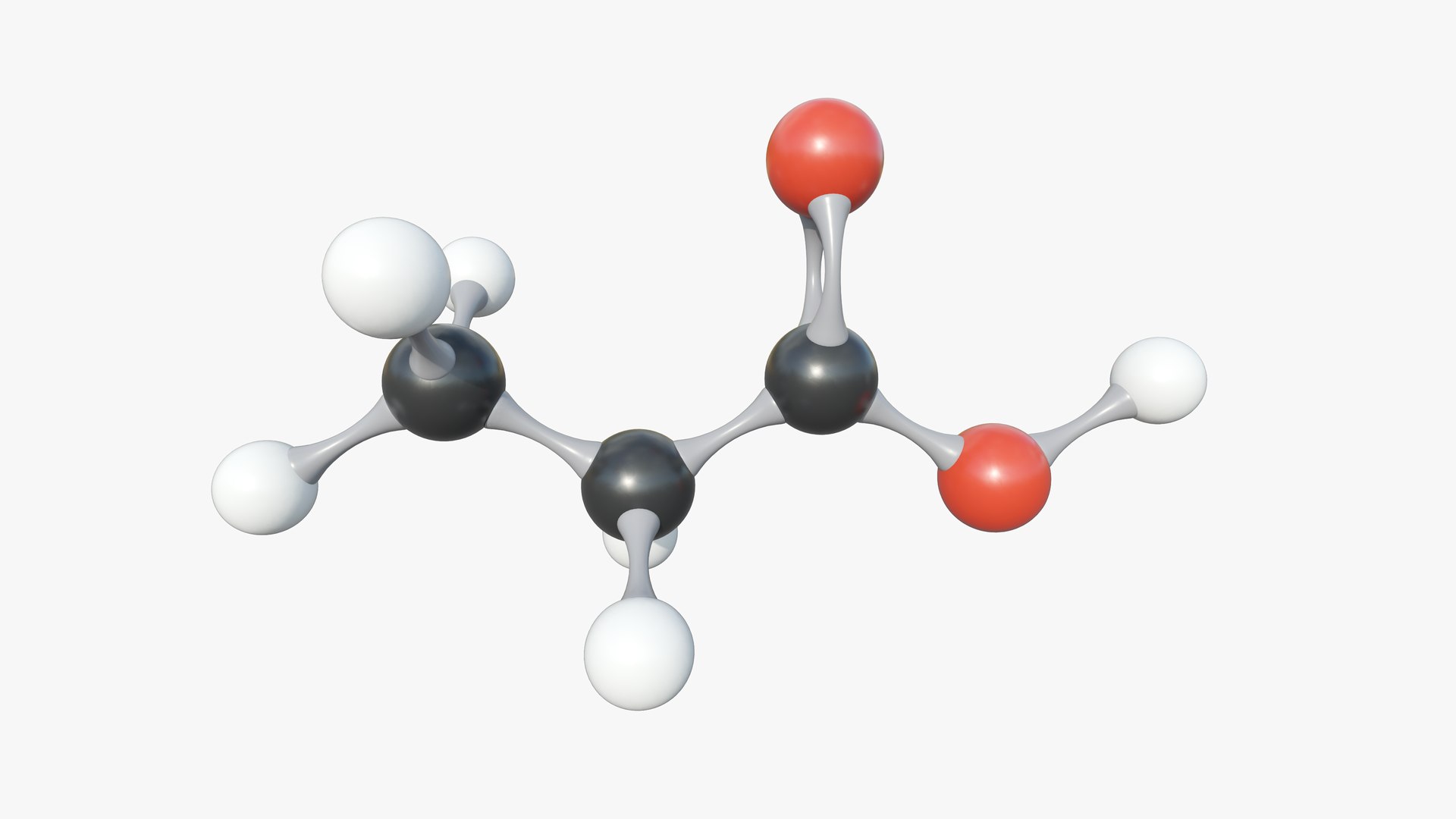 Propionic Acid Molecule With PBR 4K 8K 3D Model - TurboSquid 1945388