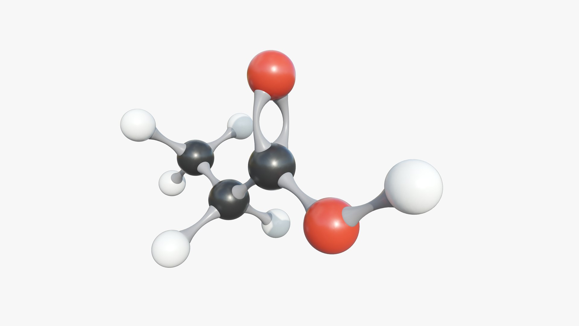 Propionic Acid Molecule With PBR 4K 8K 3D Model - TurboSquid 1945388