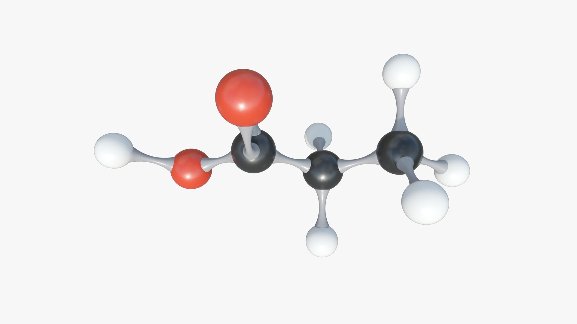 Propionic Acid Molecule With PBR 4K 8K 3D Model - TurboSquid 1945388