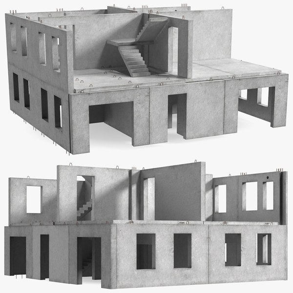 3D model Precast Concrete Panel House - TurboSquid 1796034