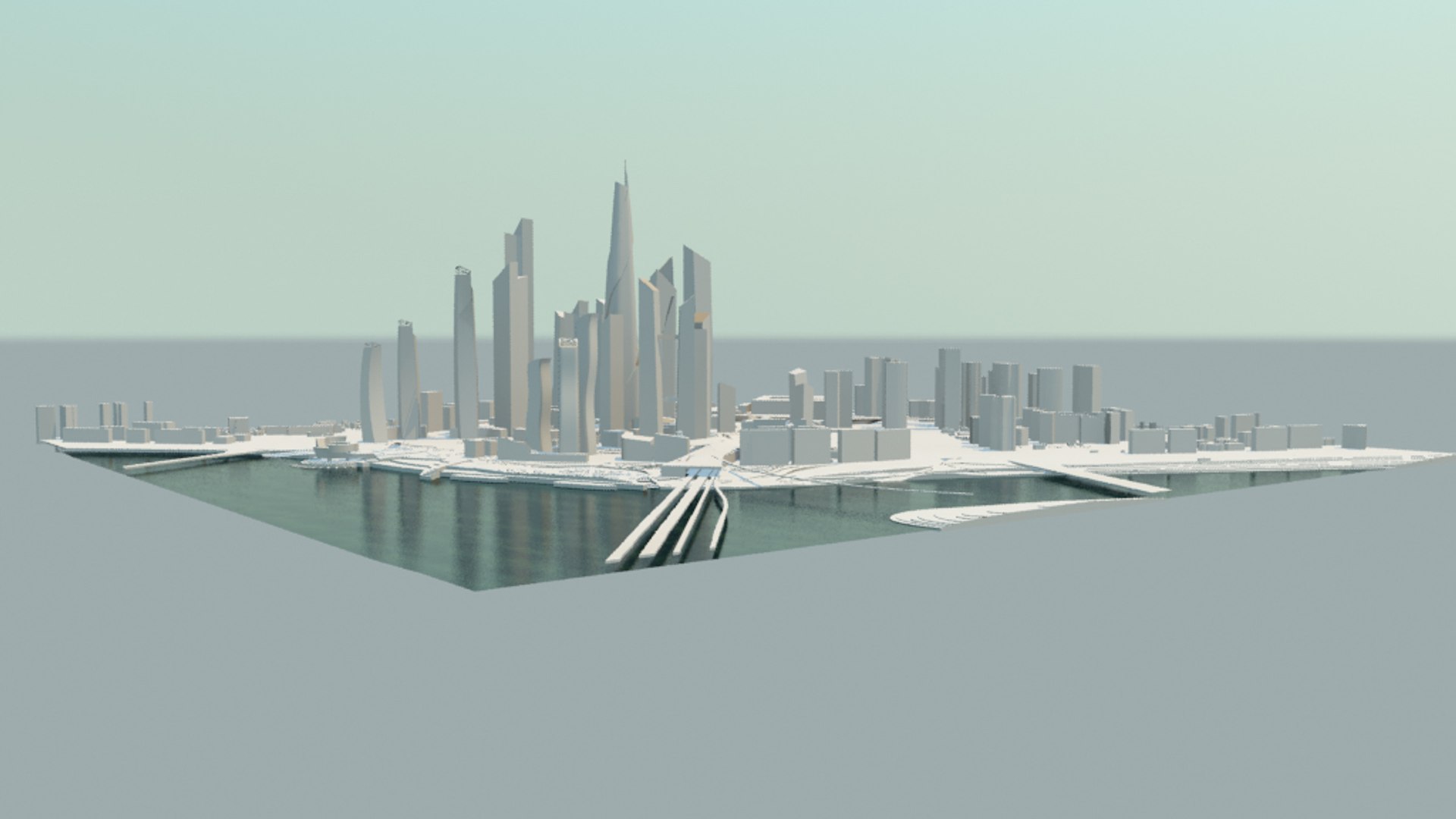 Seoul Buildings 3d Model