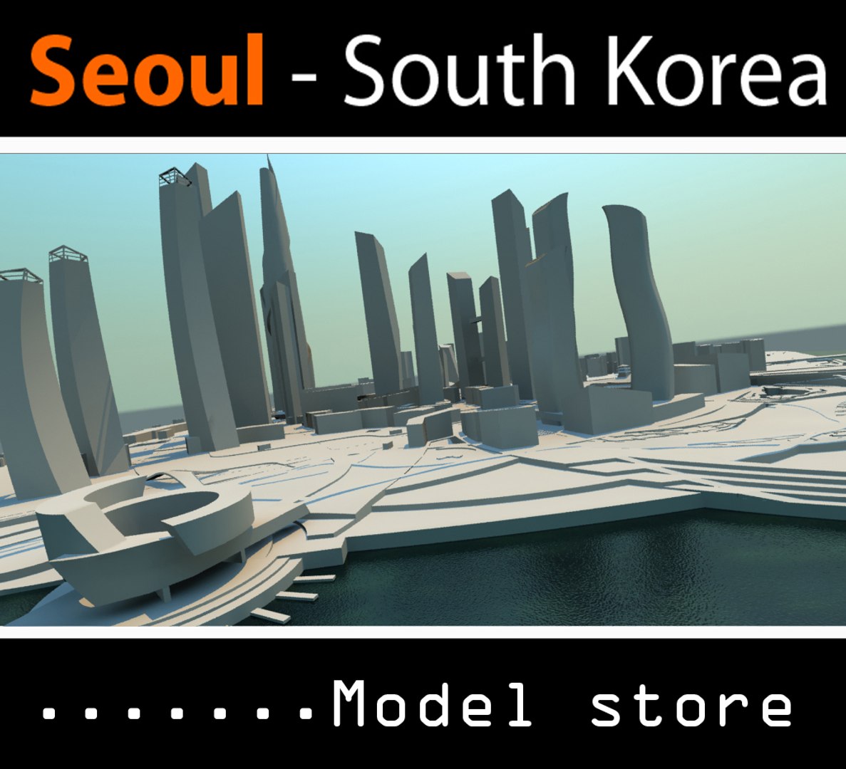 Seoul Buildings 3d Model