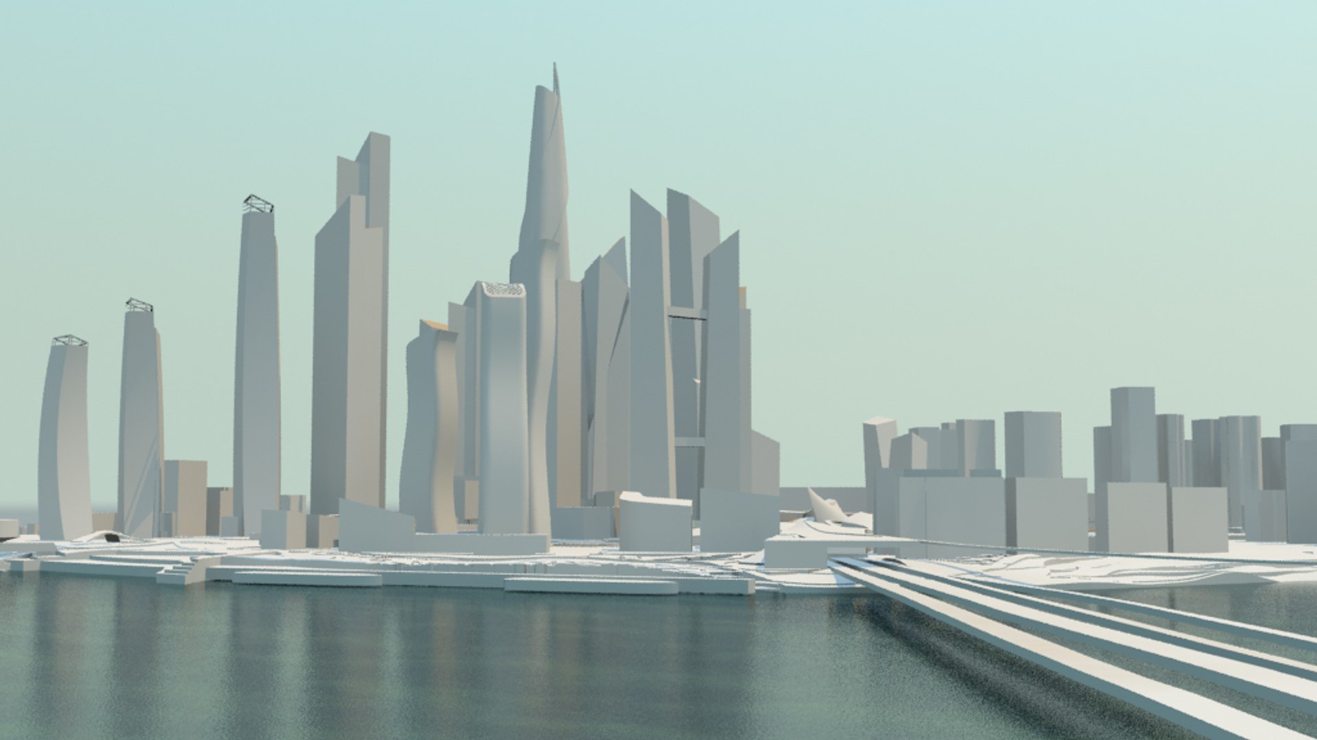 Seoul Buildings 3d Model