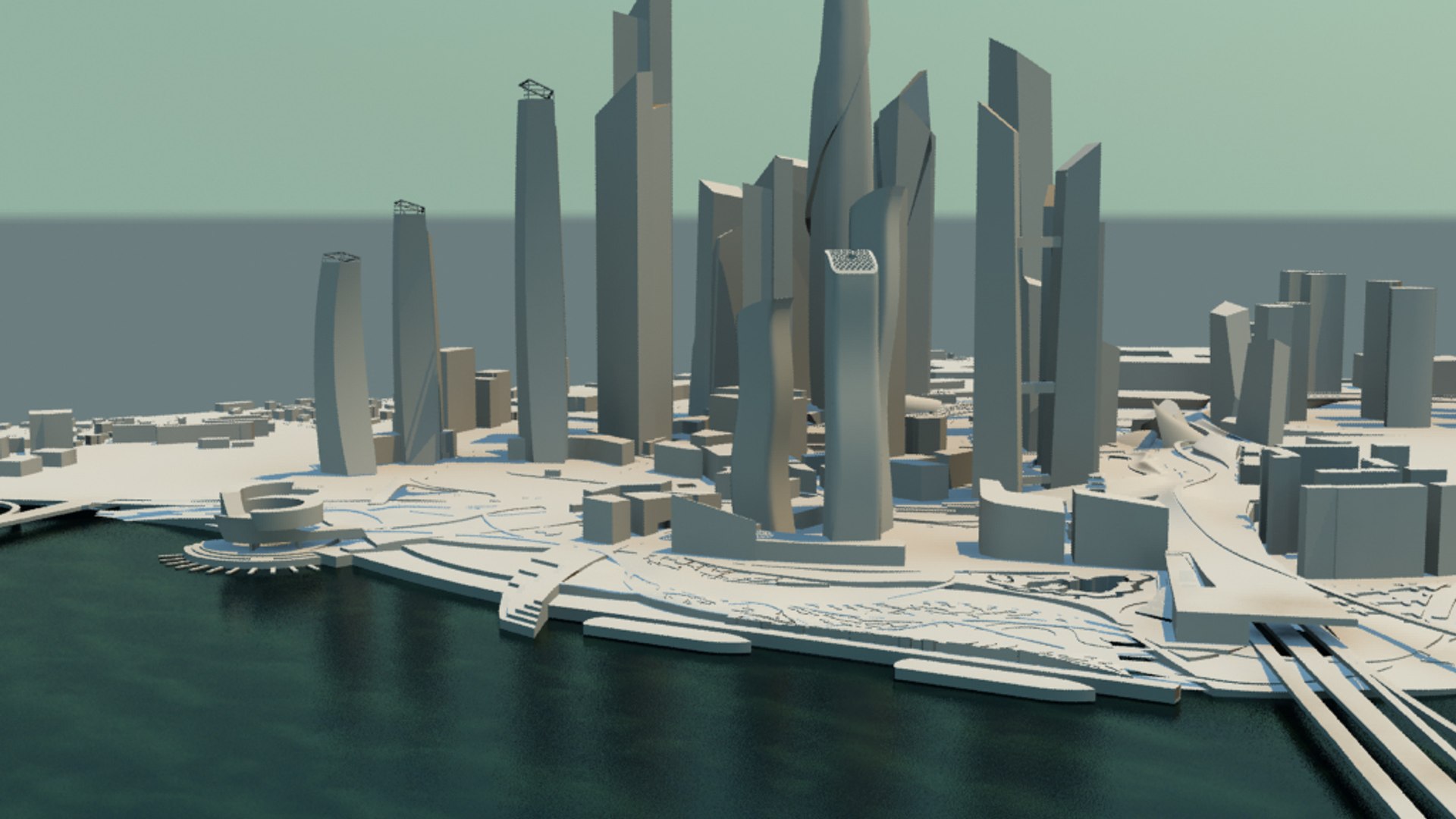 Seoul Buildings 3d Model