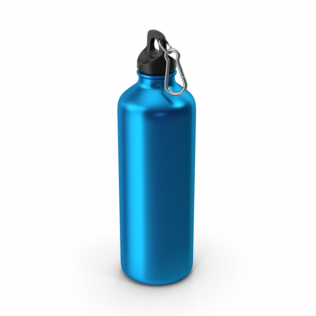 Water Bottle Blue Matal 3D Model - TurboSquid 1838802