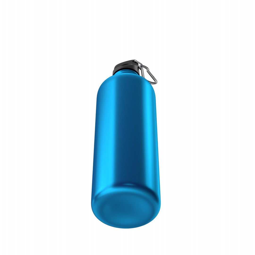 Water Bottle Blue Matal 3D Model - TurboSquid 1838802