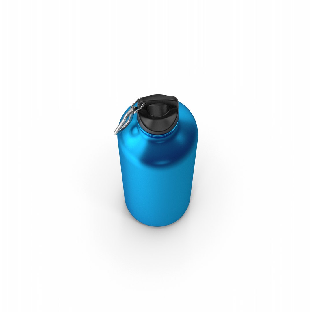 Water Bottle Blue Matal 3D Model - TurboSquid 1838802