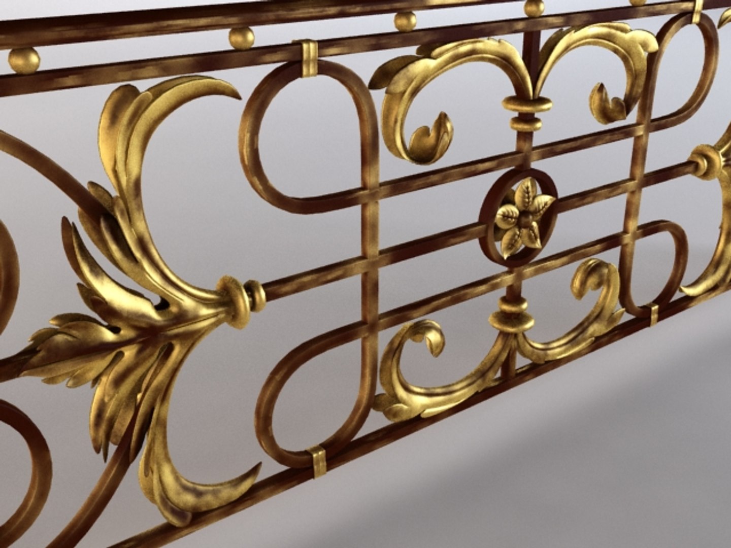 Forged Fence 3d Model