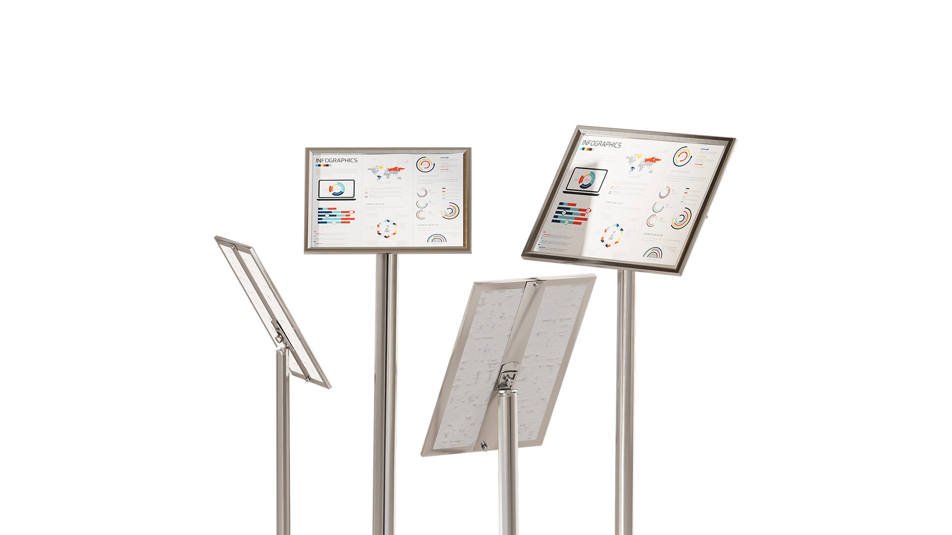 A4 And A3 Attache Floor Stands Rotating 3D Model 3D Model - TurboSquid ...