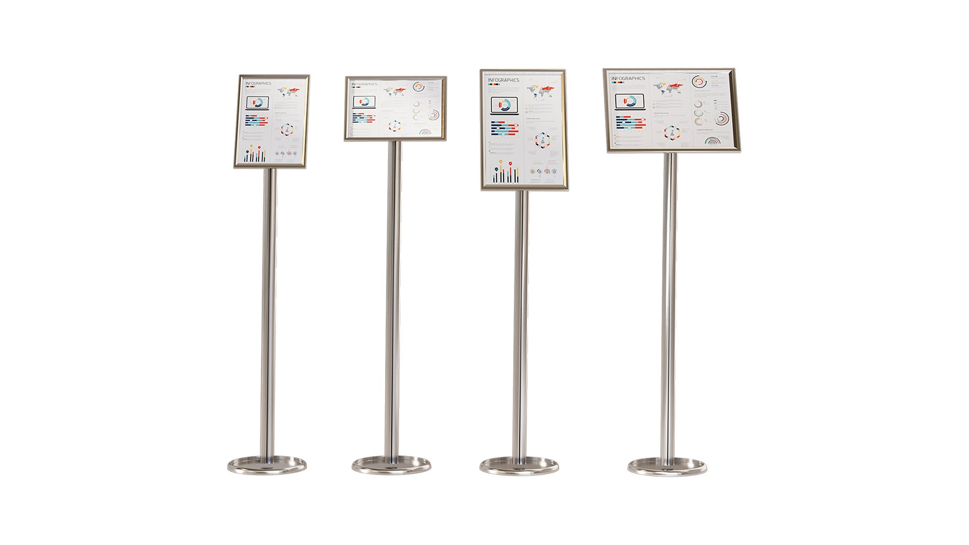 A4 And A3 Attache Floor Stands Rotating 3D Model 3D Model - TurboSquid ...