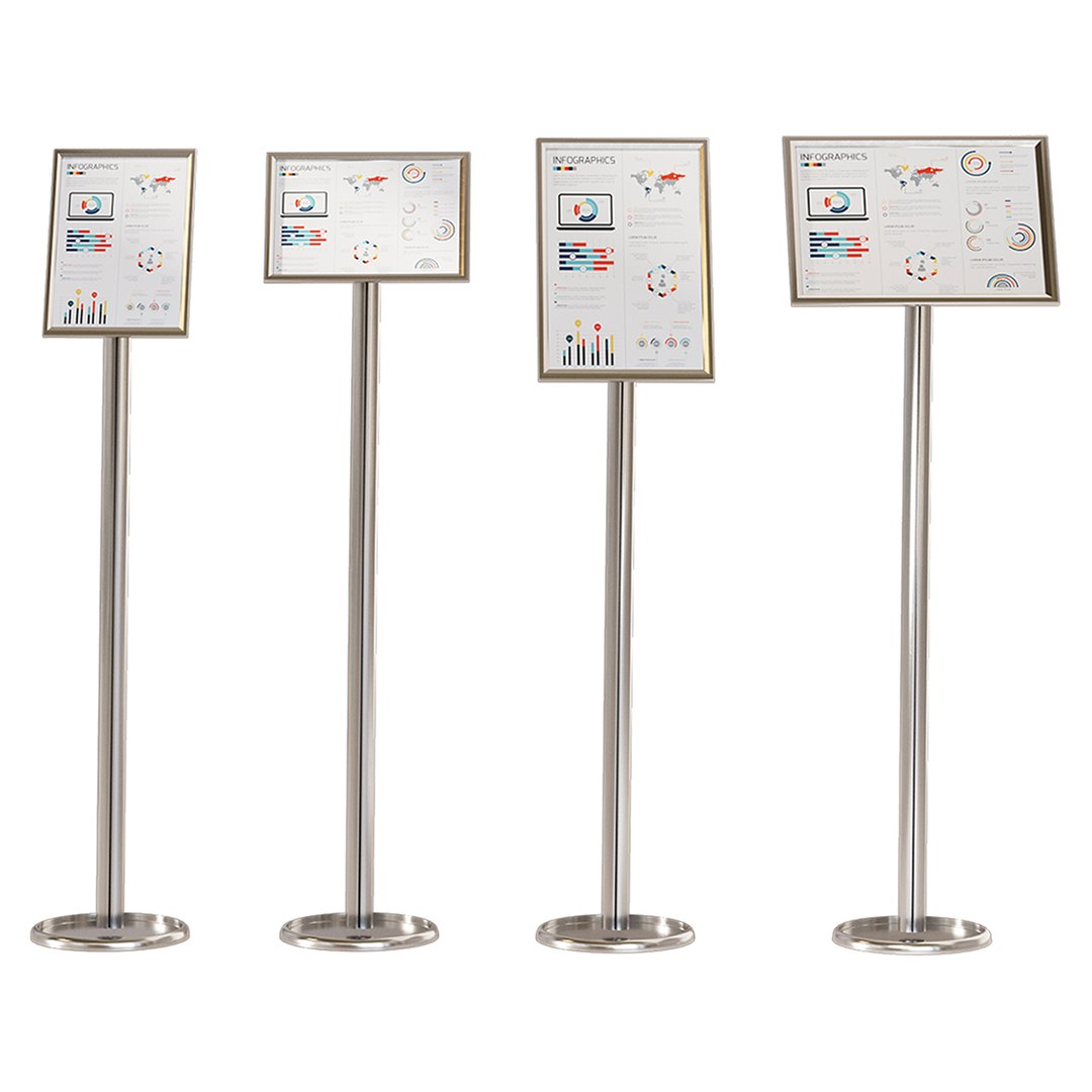 A4 And A3 Attache Floor Stands Rotating 3D Model 3D Model - TurboSquid ...