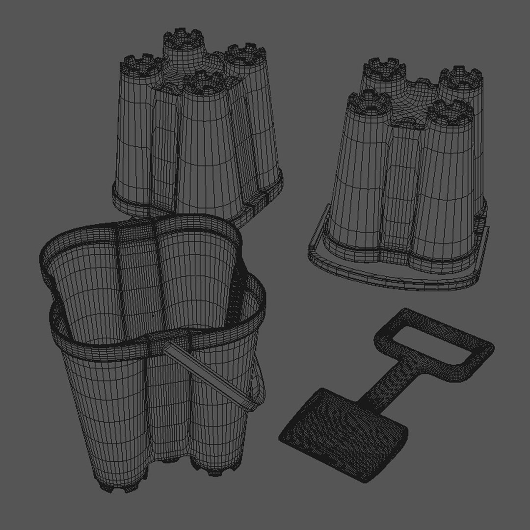 3d Model Sand Castle Bucket