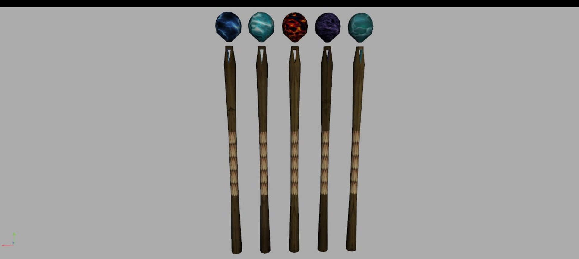 3D Magic Staff Set Model - TurboSquid 1173508