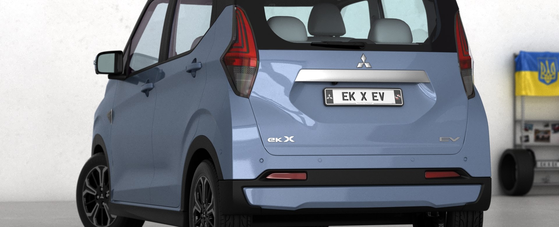 3D Mitsubishi EK X EV 2024 Opening Doors And Trunk - TurboSquid 2206758
