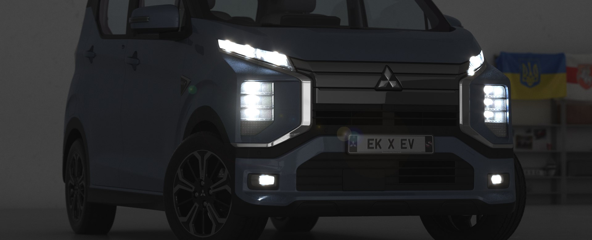 3D Mitsubishi EK X EV 2024 Opening Doors And Trunk - TurboSquid 2206758