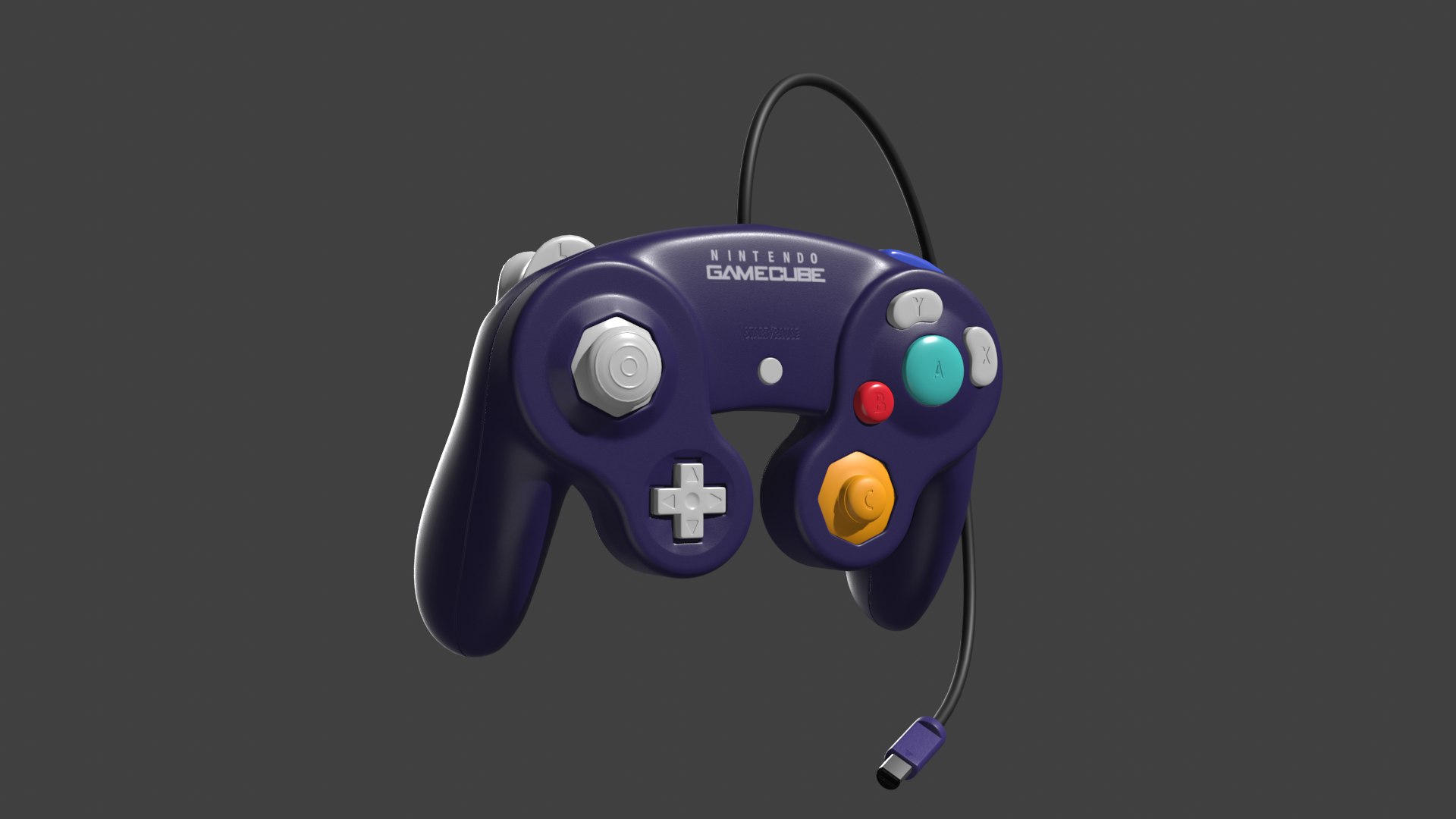 3D Nintendo GameCube Controller - Black And Purple - TurboSquid 1972306