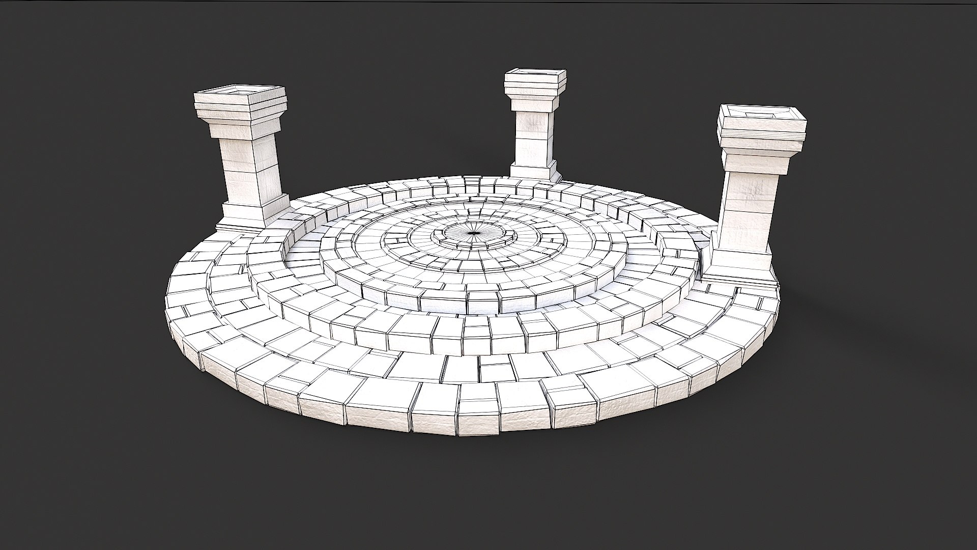 Ancient Circular Stone Platform Altar Collection 3D - TurboSquid 2360068