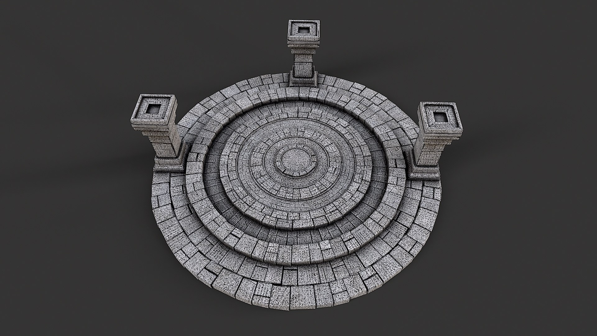 Ancient Circular Stone Platform Altar Collection 3D - TurboSquid 2360068
