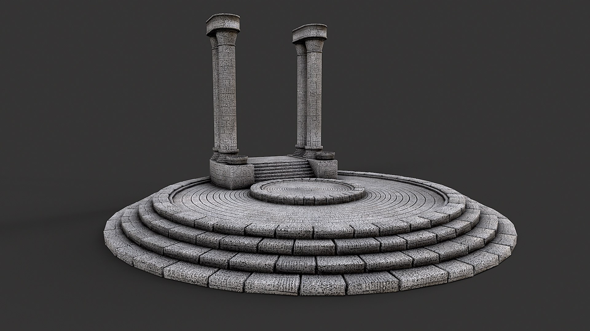 Ancient Circular Stone Platform Altar Collection 3D - TurboSquid 2360068