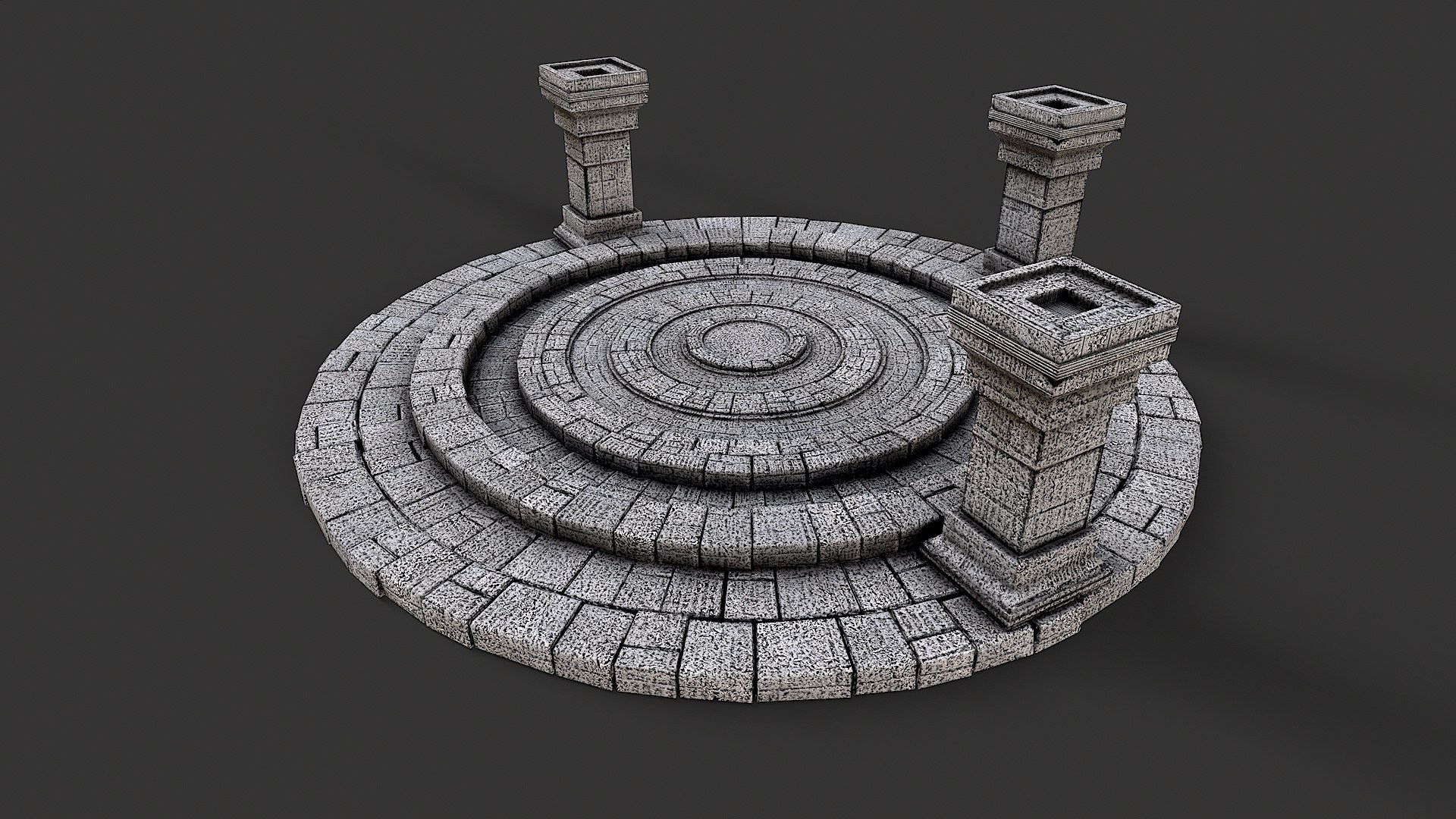 Ancient Circular Stone Platform Altar Collection 3D - TurboSquid 2360068