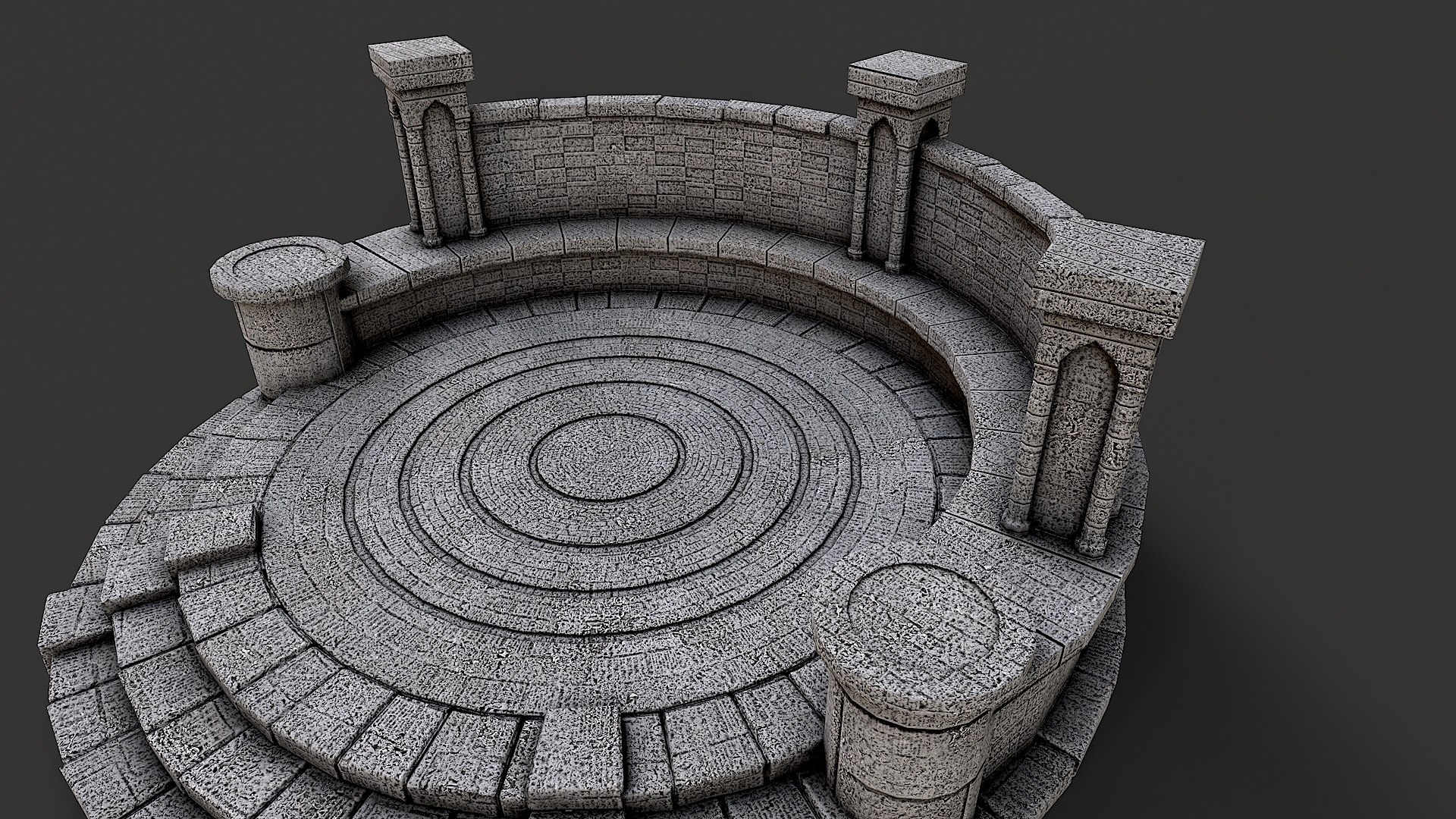 Ancient Circular Stone Platform Altar Collection 3D - TurboSquid 2360068