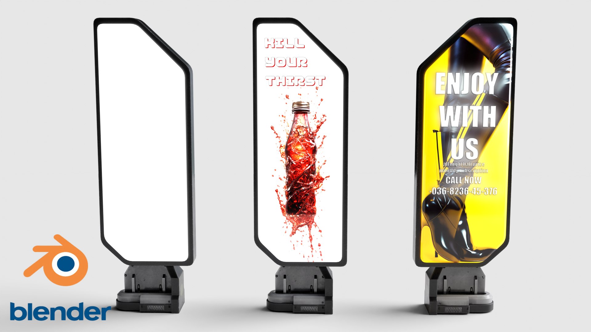 3D Sci-fi Billboard Sign V3 Model - TurboSquid 2134078