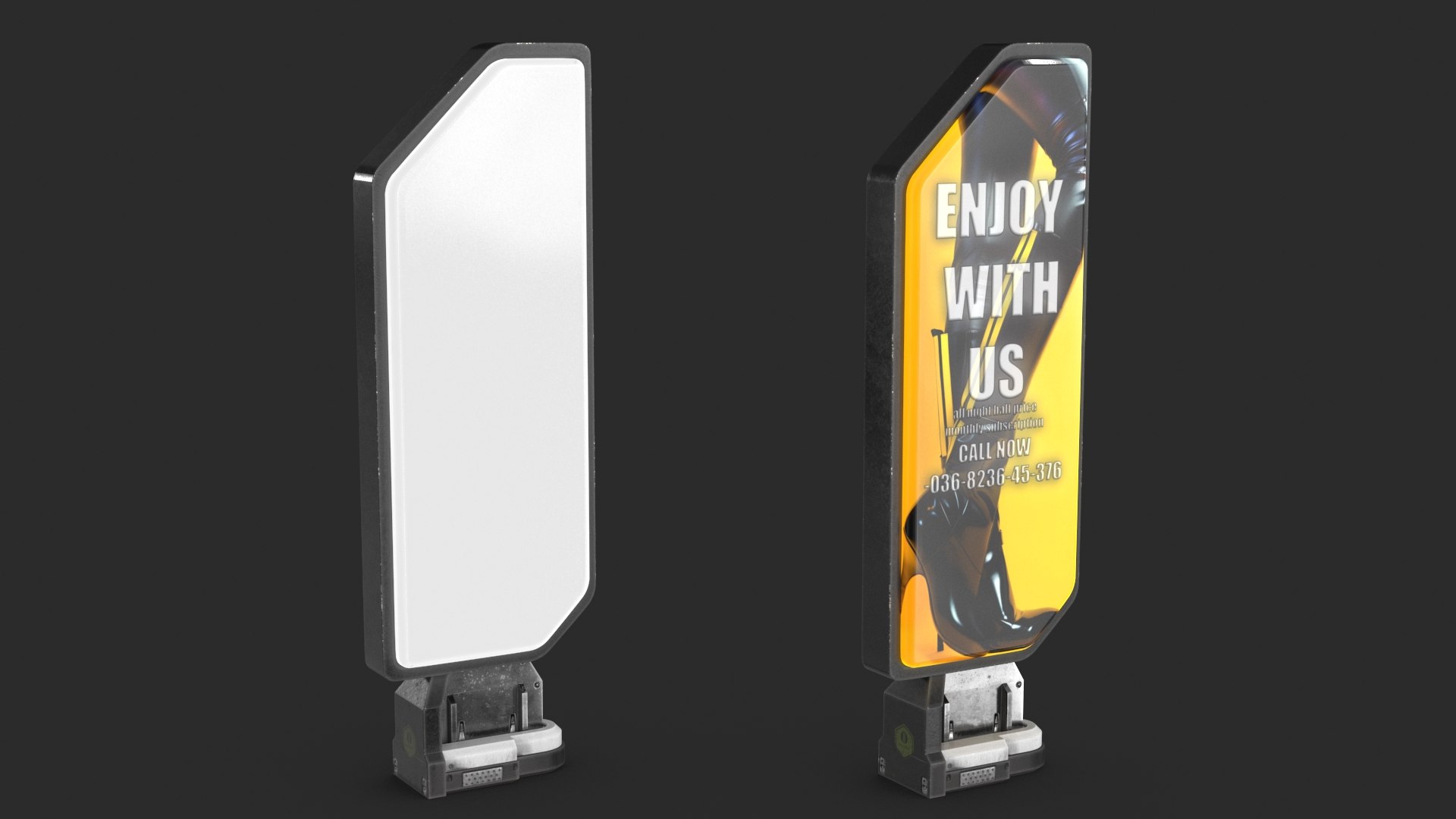 3D Sci-fi Billboard Sign V3 Model - TurboSquid 2134078