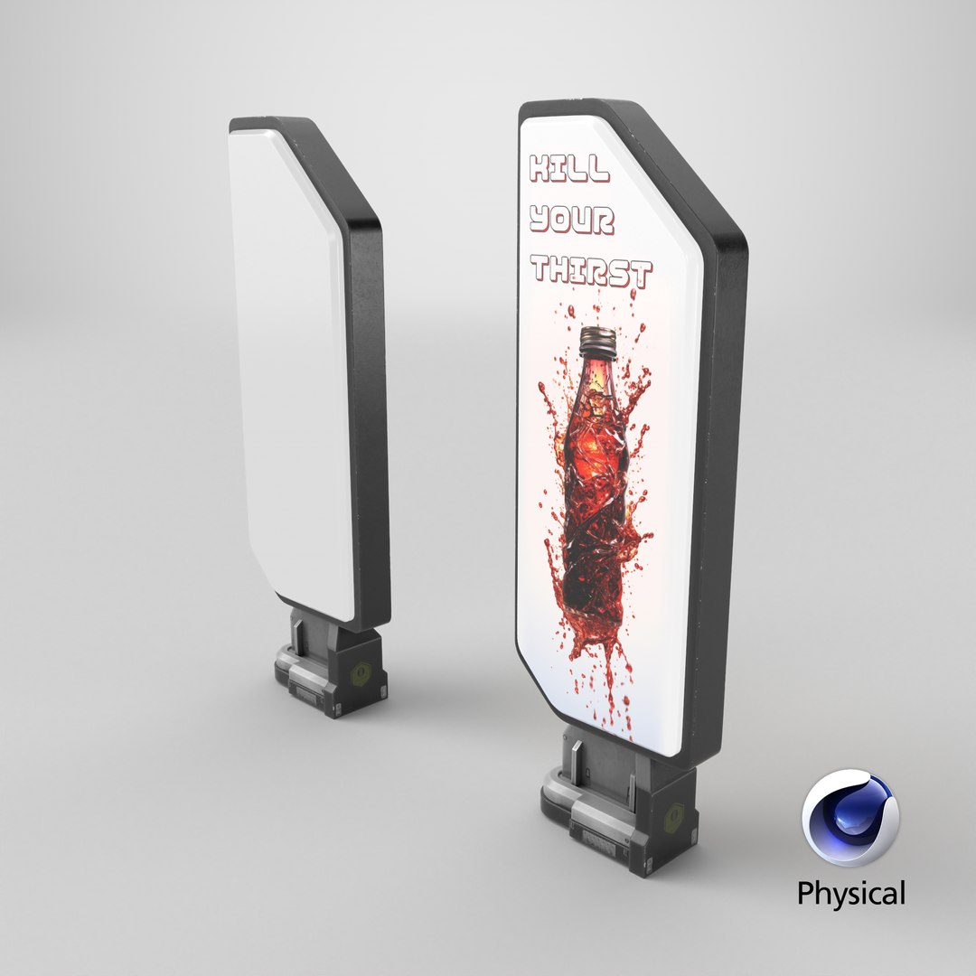 3D Sci-fi Billboard Sign V3 Model - TurboSquid 2134078