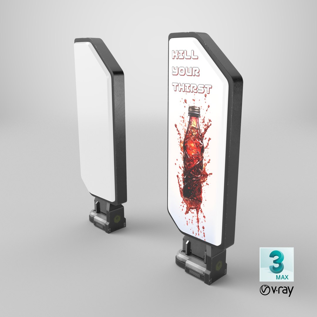 3D Sci-fi Billboard Sign V3 Model - TurboSquid 2134078