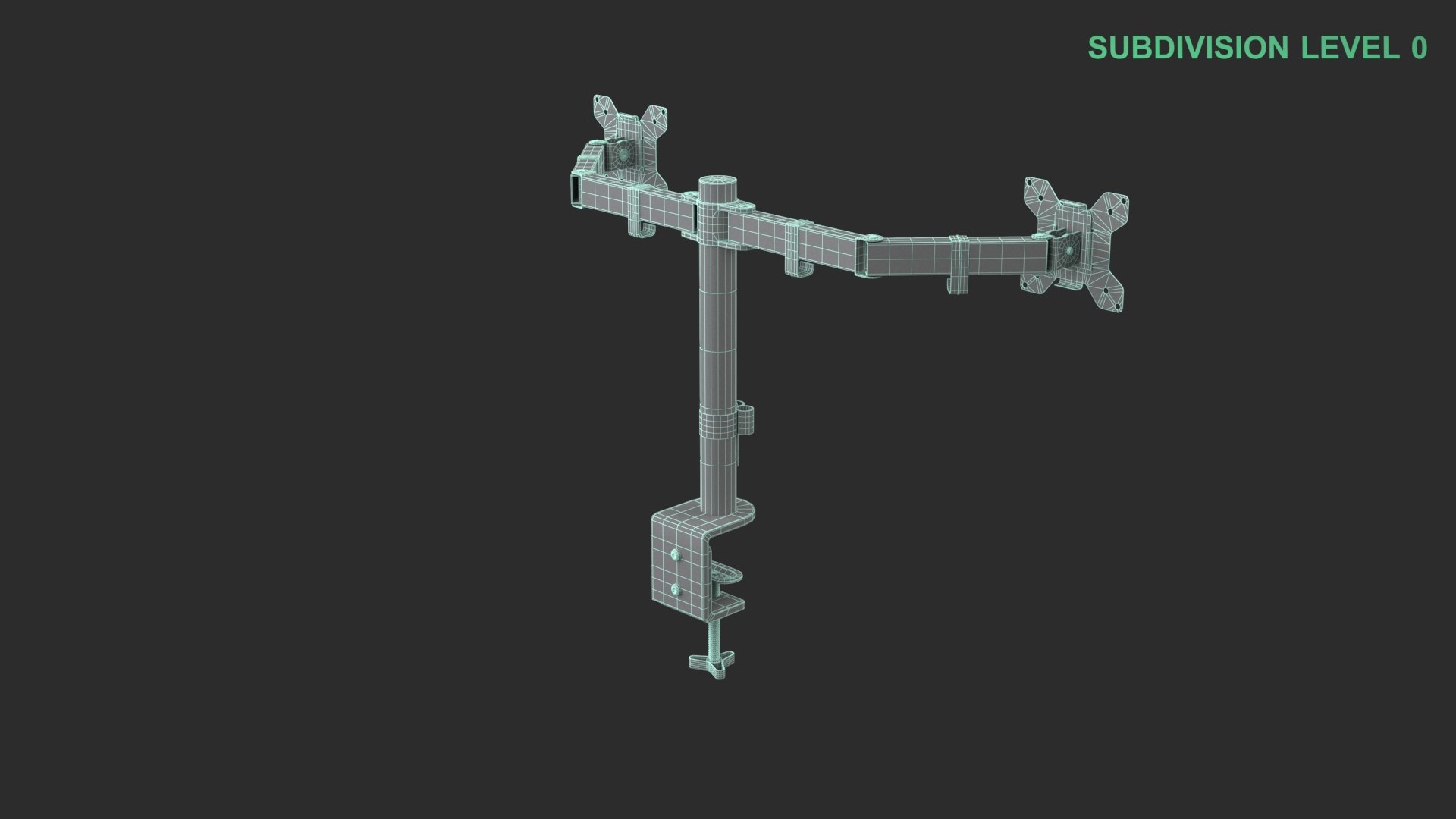 3D Dual Monitor Arm Model - TurboSquid 2388663