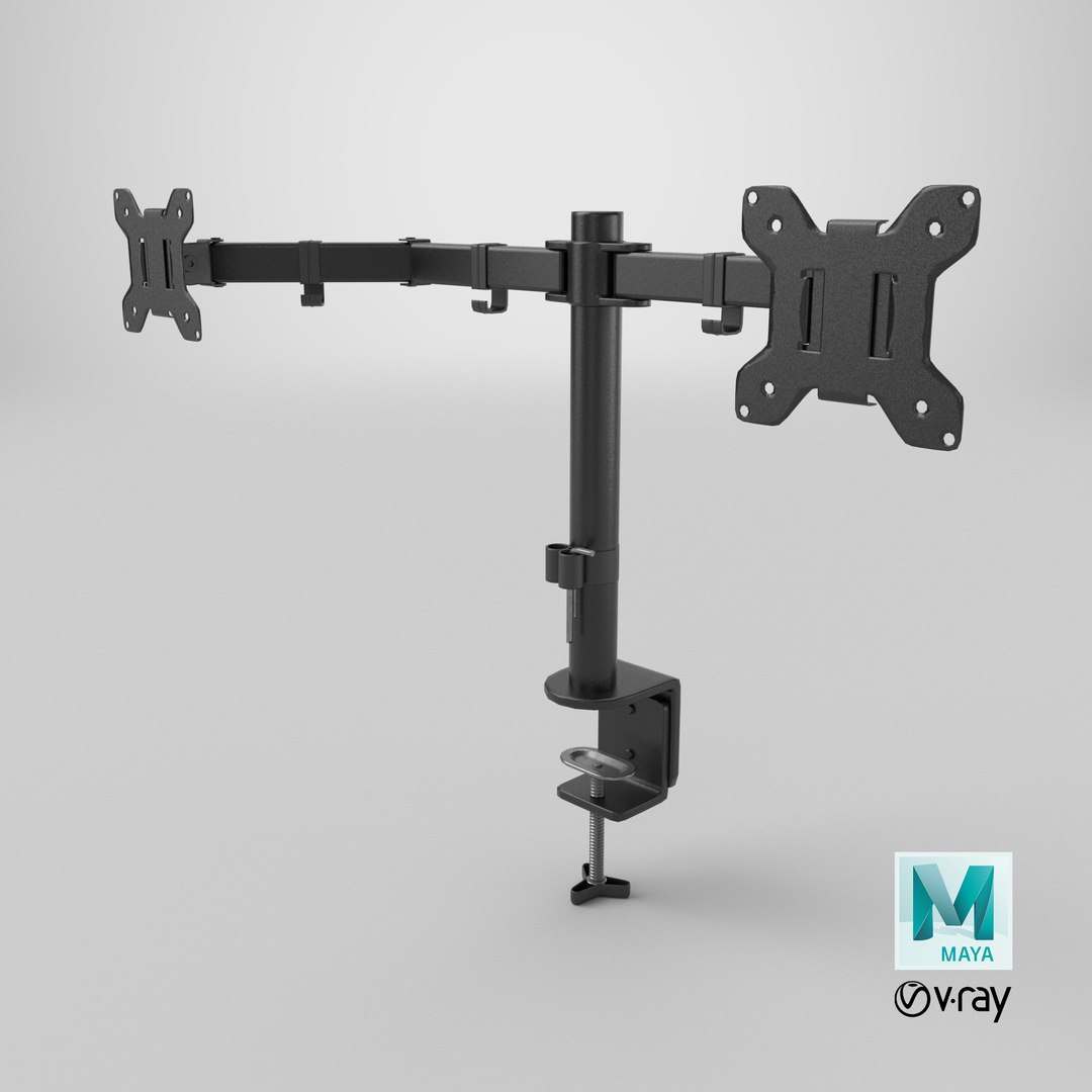 3D Dual Monitor Arm Model - TurboSquid 2388663