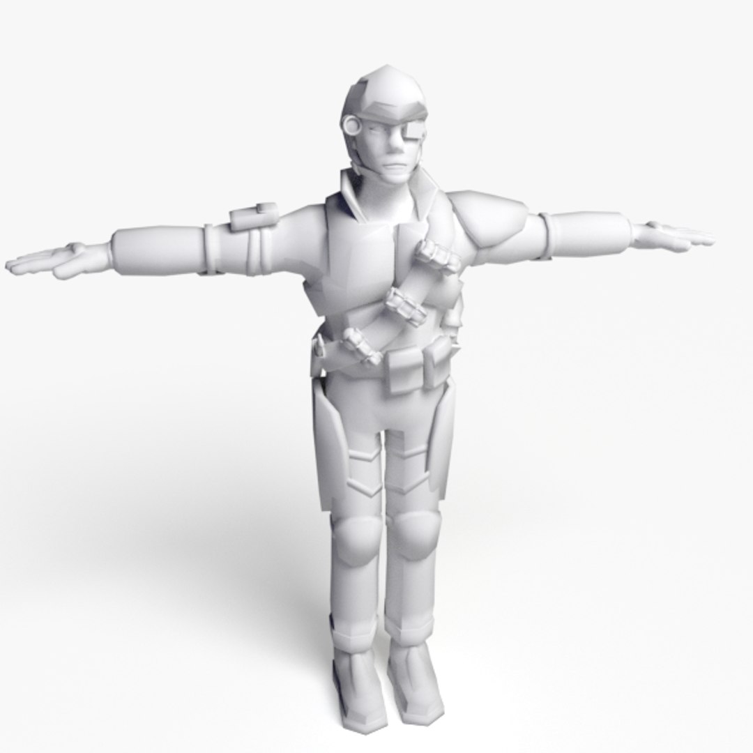 Modern Soldier 3d Model