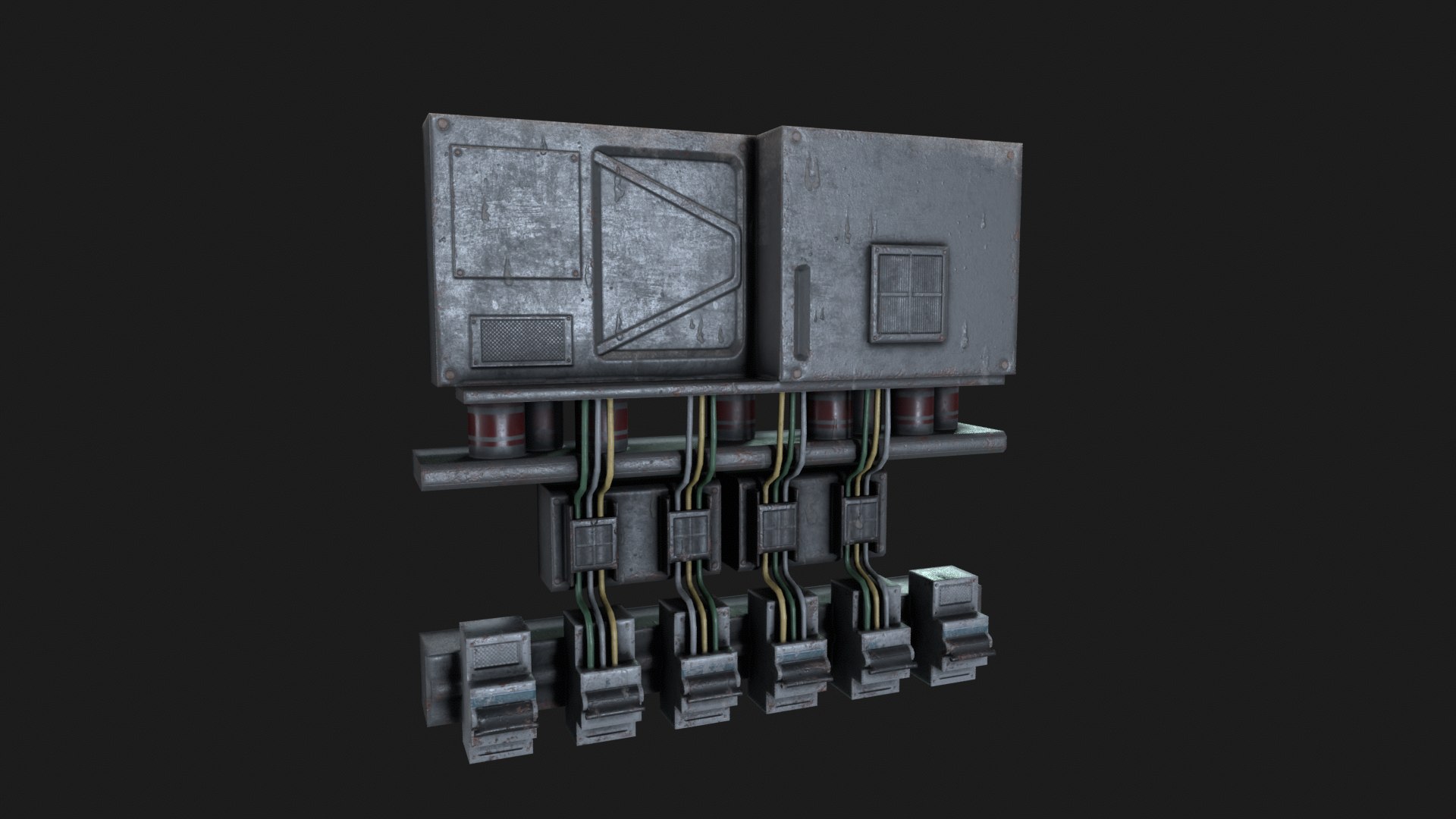 3D Model Modular Electric Boxes And 6 Interior Parts - TurboSquid 2358587