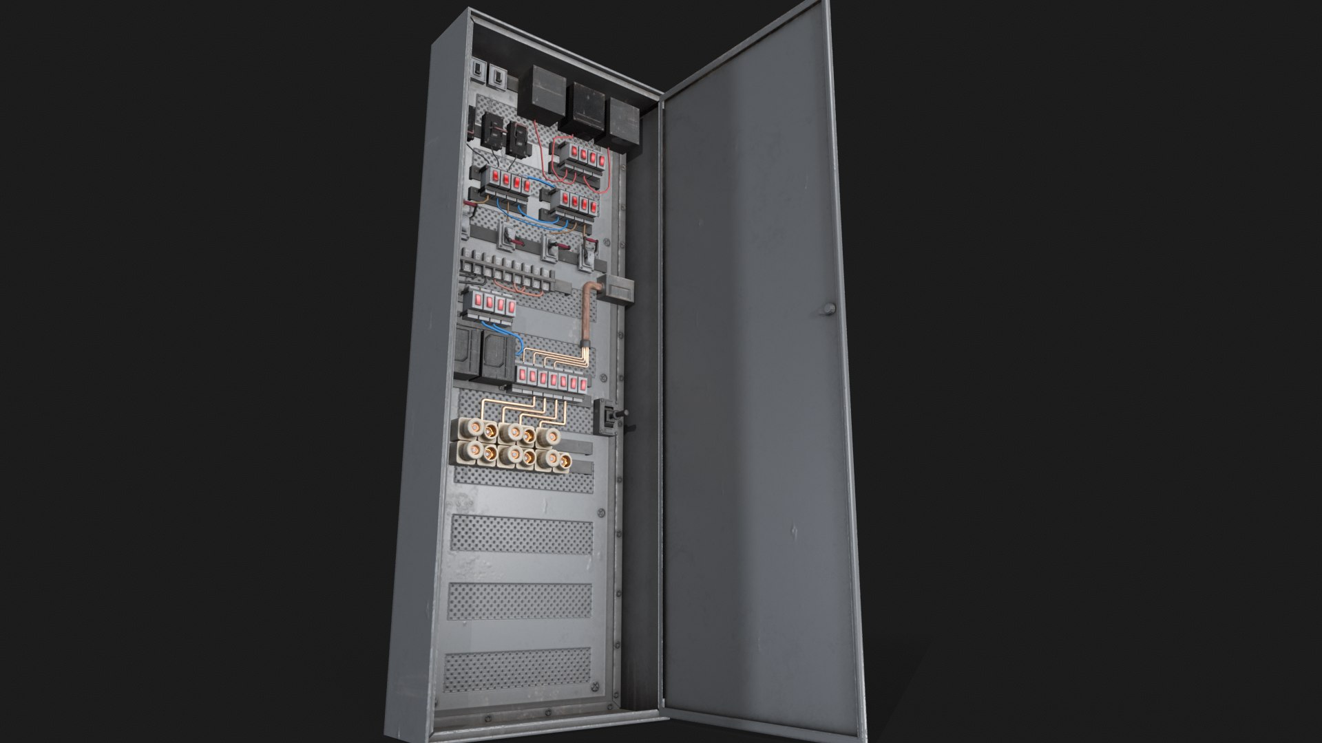 3D Model Modular Electric Boxes And 6 Interior Parts - TurboSquid 2358587