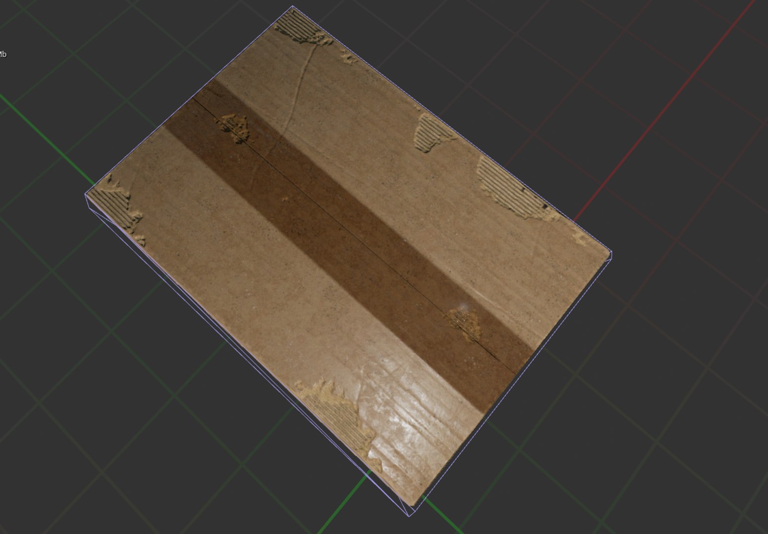ripped cardboard box ready 3d 3ds