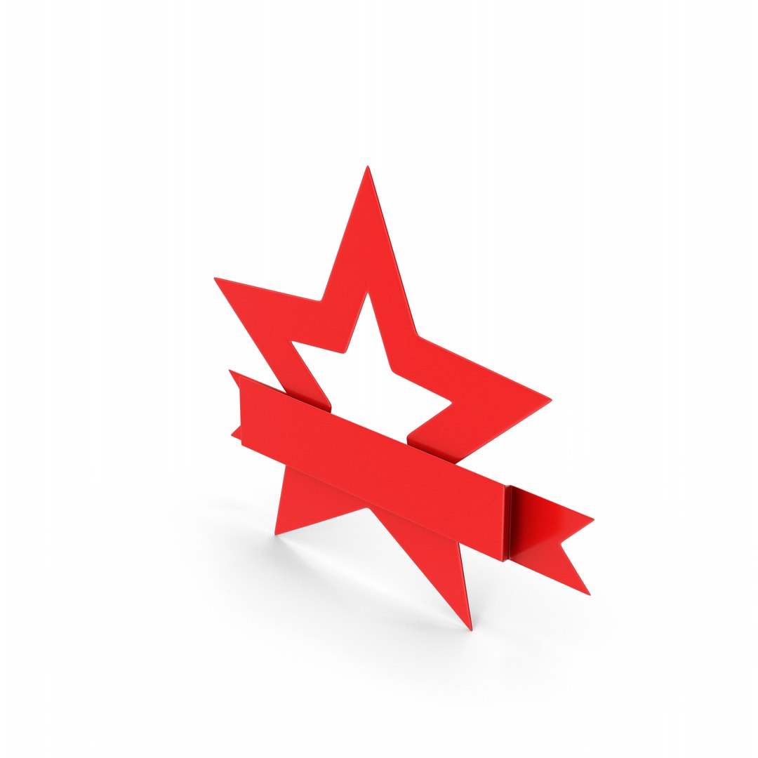 Red Star Banner 3D Model - TurboSquid 2036489