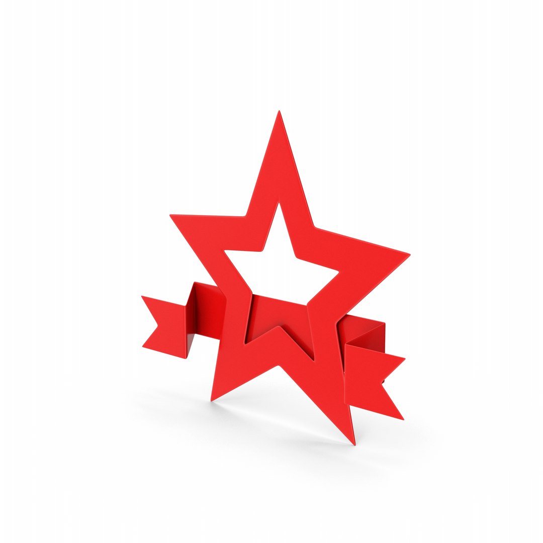 Red Star Banner 3D Model - TurboSquid 2036489