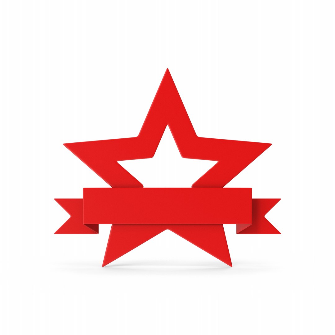 Red Star Banner 3D Model - TurboSquid 2036489