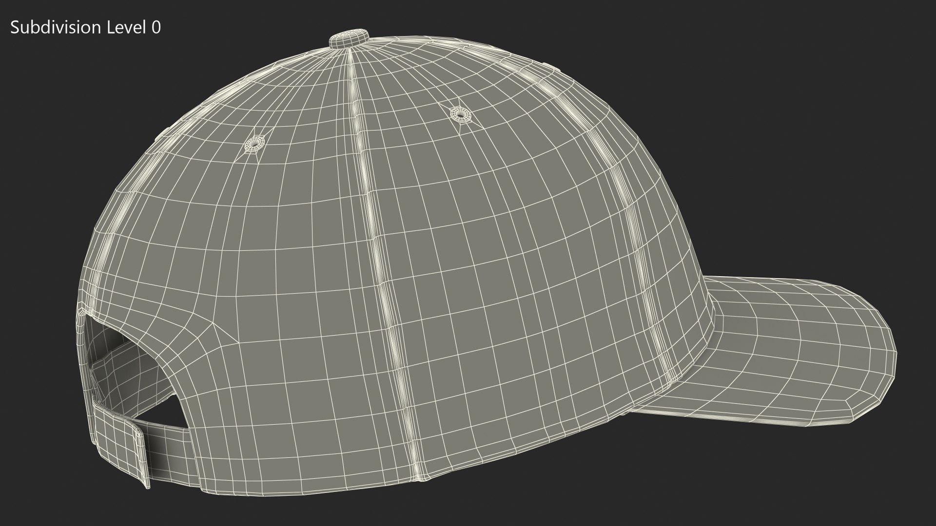 3d model baseball hat 3