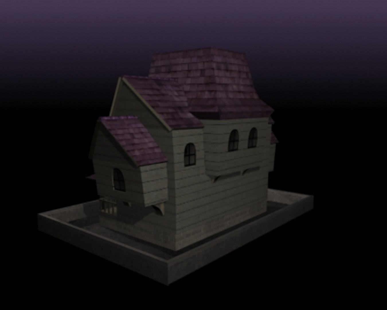 3d spooky house model