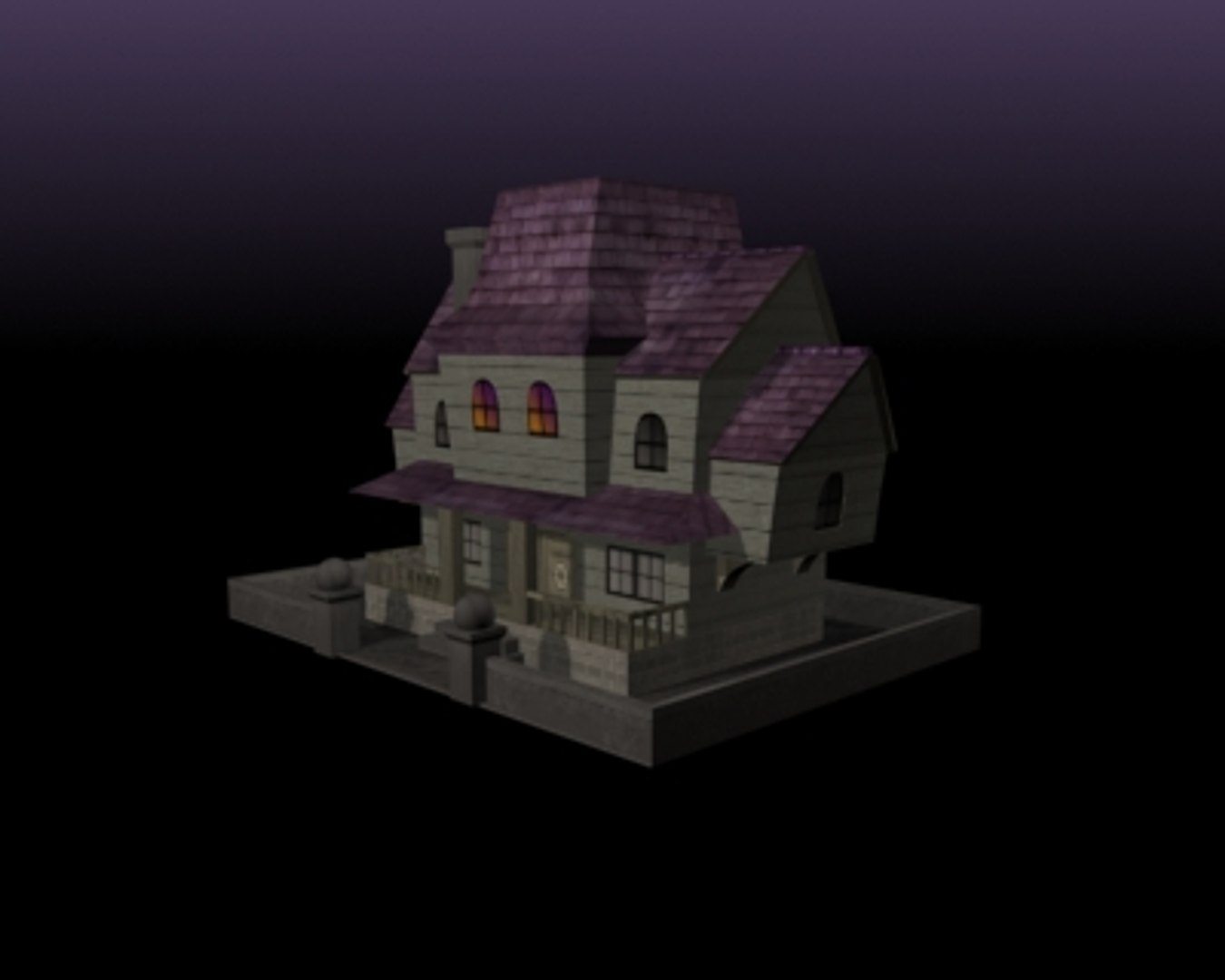 3d spooky house model